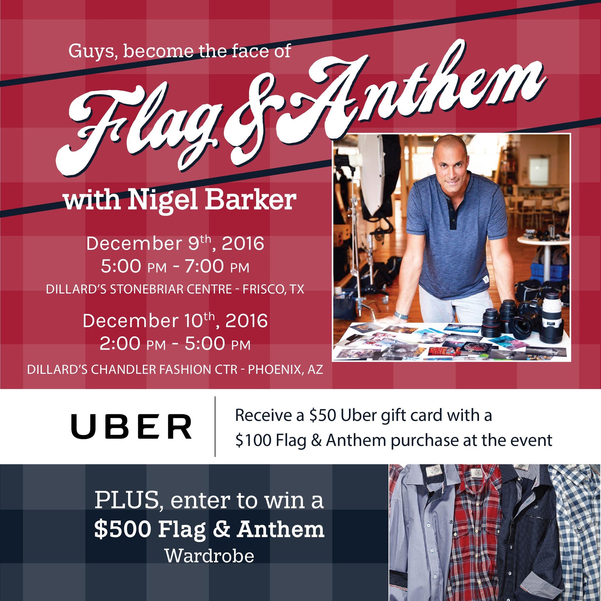 Meet Nigel Barker at Dillard's! – Flag & Anthem