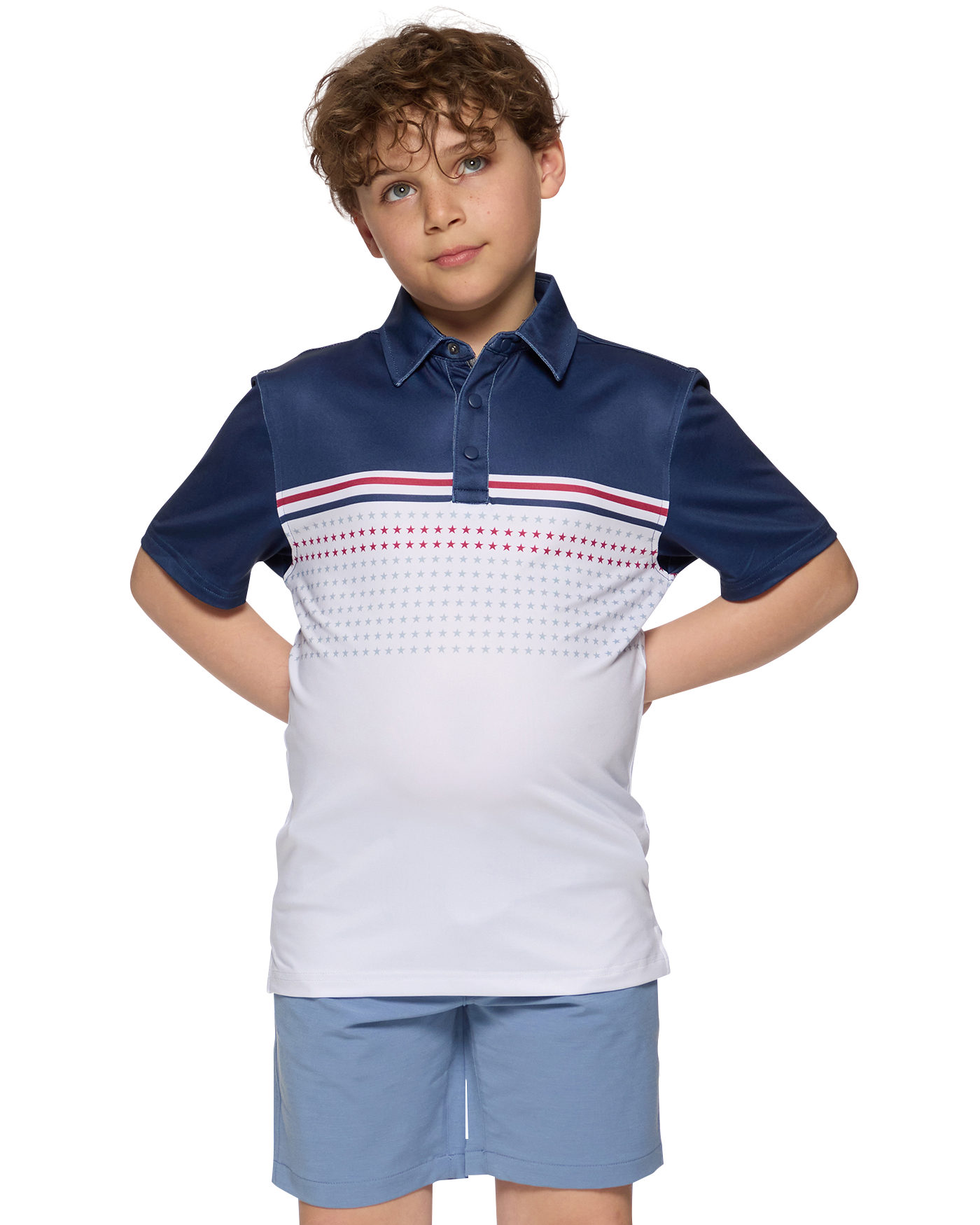 BOYS BANNER PERFORMANCE POLO – Flag & Anthem
