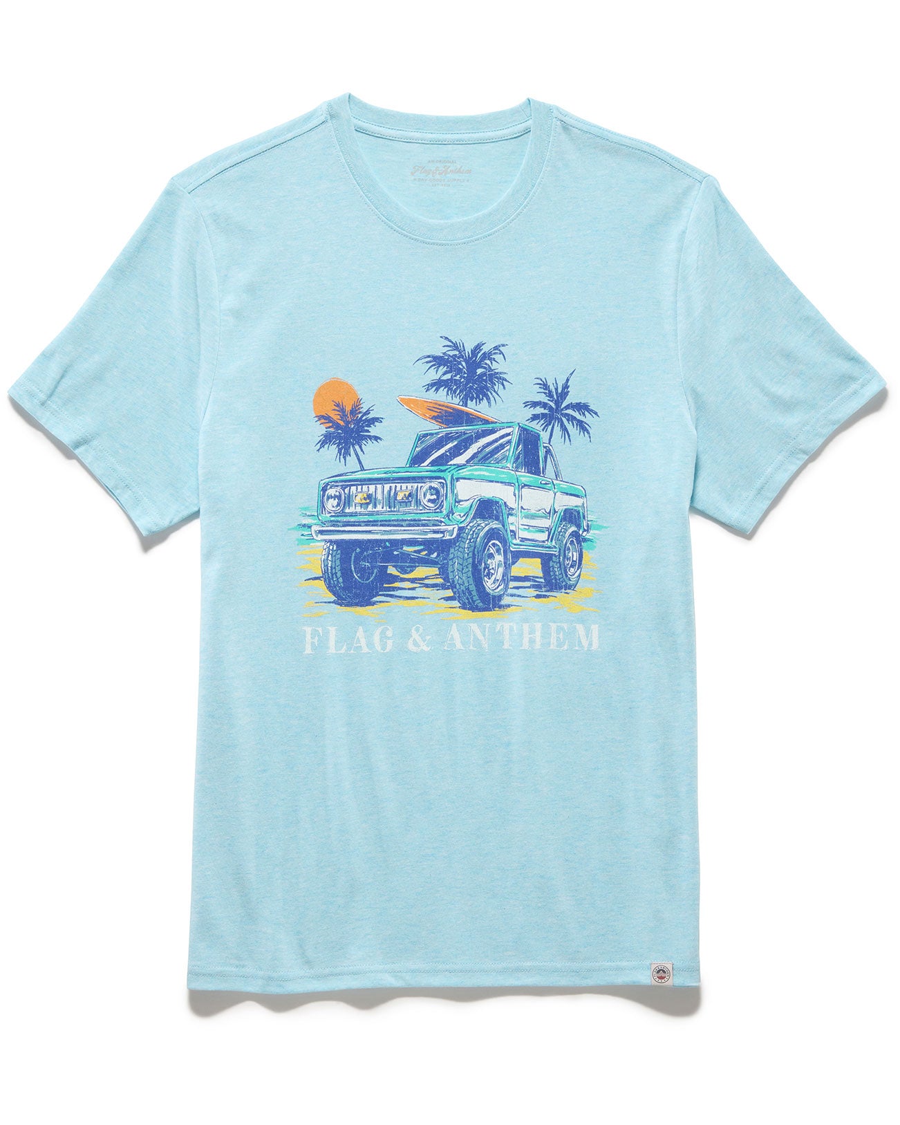 WHEELS ON THE BEACH TEE – Flag & Anthem